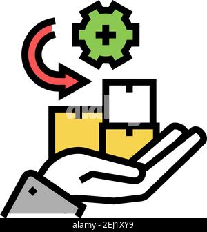 receive goods and services color icon vector illustration Stock Vector ...
