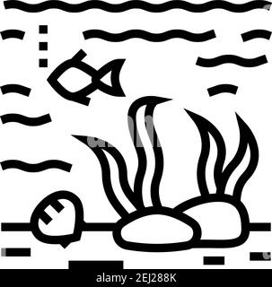 hydrosphere ecosystem line icon vector illustration Stock Vector Image ...