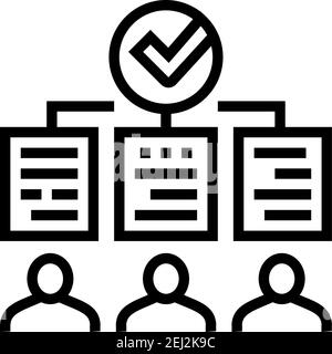 three way matching line icon vector illustration Stock Vector Image ...