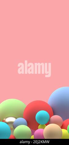 A 3d rendered modern colorful round podium stage with a minimalistic ...