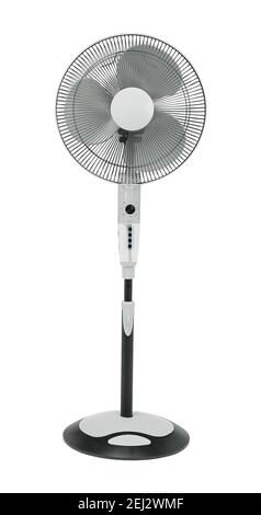 Spinning electric fan isolated on white. Studio shoot Stock Photo - Alamy