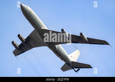 Israeli Air Force Boeing KC707 Re'em tanker aircraft in flight over ...