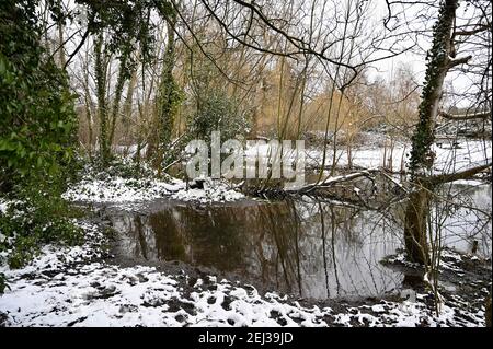 Snowscene, Foots Cray Meadows, Sidcup, Kent. UK Stock Photo - Alamy