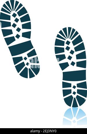 Hiking boot icon. Shadow reflection design. Vector illustration Stock ...
