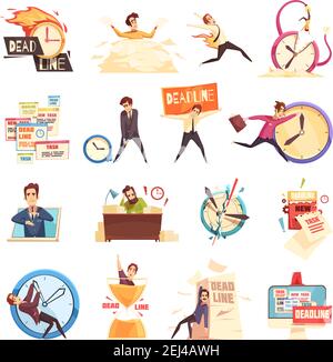 Overworked icons collection is a vector illustration with editable ...