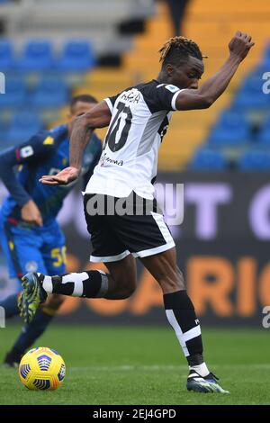Parma, Italy. 21st February, 2021. Yann Karamoh (Parma)Bram Nuytinck ...