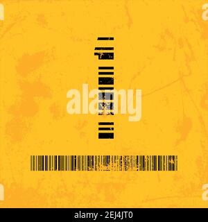 Stylish barcode typeface font. Stripped letters of barcode scanning ...