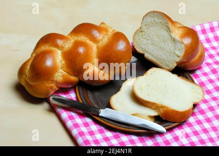 Butter plait, plait, Swiss white bread, bread, baked goods Stock Photo ...