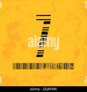 Stylish barcode typeface font. Stripped letters of barcode scanning ...