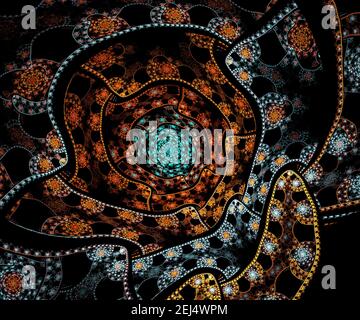 Abstract fractal graphics. Design element. Multicolor. White background ...