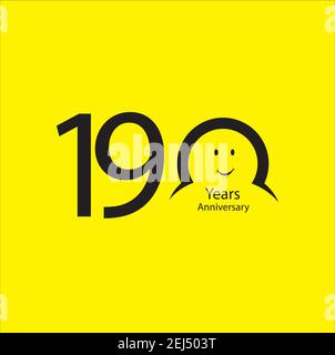 190 years anniversary logo design template. 190th anniversary ...