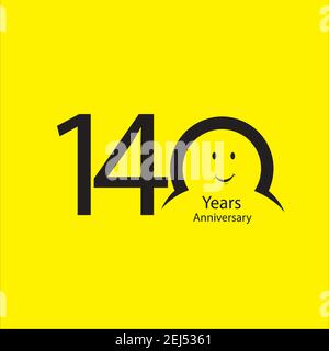 140 years anniversary celebration logotype. 140th anniversary logo ...