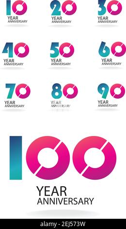 set year anniversary invitation, greeting card, poster template ...