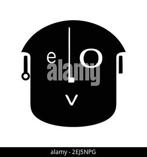 U shape face with I love U depicting the features Stock Vector Image ...