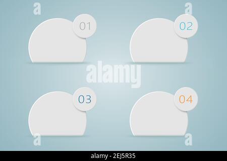 Infographic 3D Numbered Step Bubbles 4 Stock Vector Image & Art - Alamy