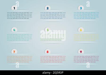 Infographic 3D Numbered Step Bubbles 1 Stock Vector Image & Art - Alamy