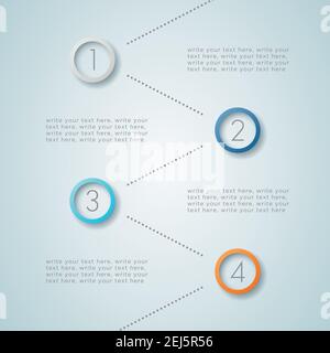 Vector Infographic dotted time line report template with icons and ...