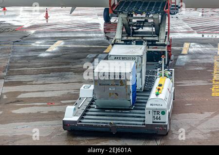 A container transporter for aircraft cargo Unit Load Devices at ...