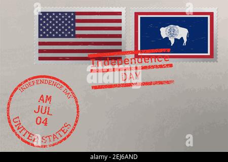 Wyoming USA Heart Flag. WY US Love Shape State Flag. Equality State ...