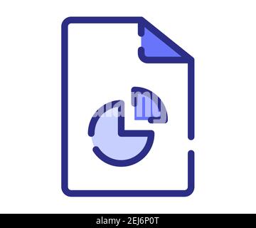pie chart report document single isolated icon with single isolated ...