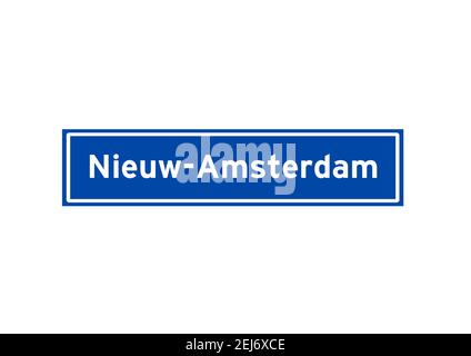 Amsterdam isolated Dutch place name sign. City sign from the ...