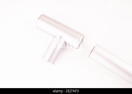 broken plastic handle from cabinet on white background Stock Photo - Alamy