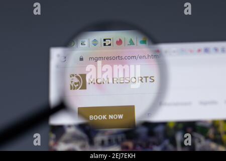 MGM Resorts International sign on the building at the headquarters in ...