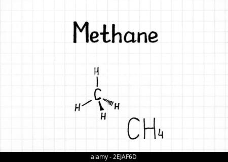 pen drawing the chemical formula of methane Stock Photo - Alamy