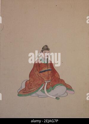 Portrait of the poet Du Fu (712-770). Museum: PRIVATE COLLECTION ...