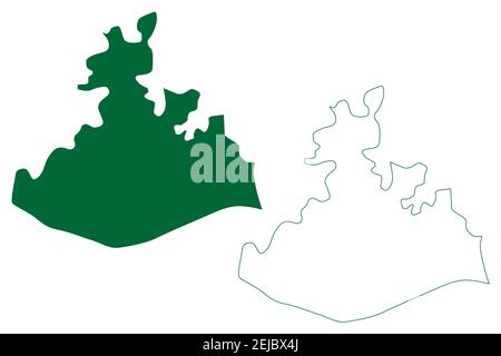 Barpeta district (Assam State, Republic of India) map vector ...