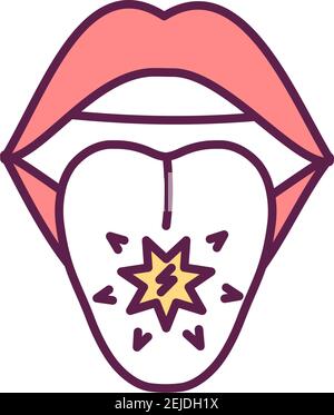 Tongue cancer linear icon Stock Vector Image & Art - Alamy