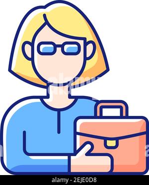 Woman line avatar. Middle aged female icon isolated on white background ...