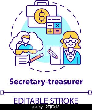 Secretary treasurer concept icon Stock Vector Image & Art - Alamy