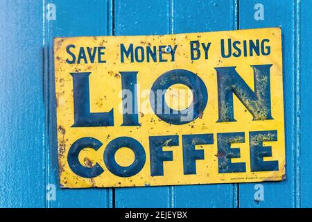 Antique sign in the Distillery District, Toronto, Canada Stock Photo ...