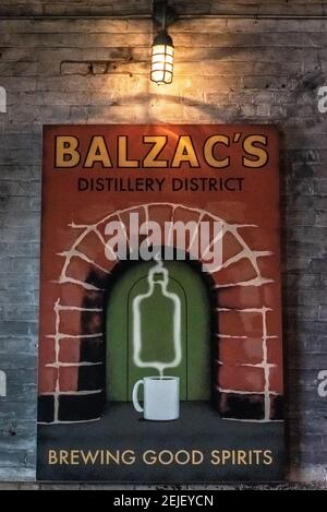 Antique sign in the Distillery District, Toronto, Canada Stock Photo ...