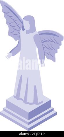 angel wing isometric icon vector illustration Stock Vector Image & Art ...