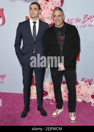 (L-R) Noah Centineo and Dad Gregory Vincent Centineo at the Netflix's ...