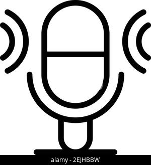 Voice Recorder Application Logo Design Concept with Microphone Symbol ...