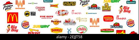 Logotype collection of most famous Fast-Food, Restaurants and Coffee ...