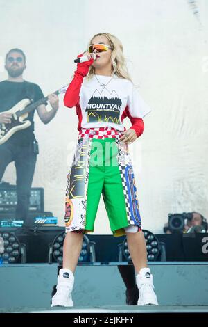 Rita Ora performs at the Isle of Wight Festival 2026 - Seaclose Park ...