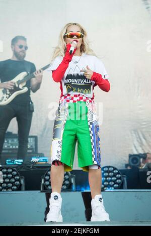 Rita Ora performs at the Isle of Wight Festival 2026 - Seaclose Park ...