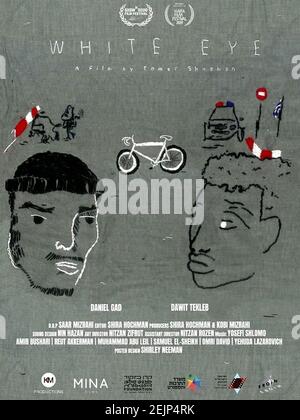 WHITE EYE, (aka AYN LEVANA), poster, from left: Daniel Gad, Dawit ...