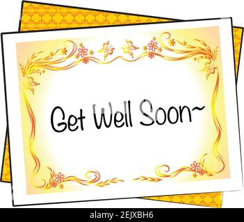 get well soon border Stock Vector Image & Art - Alamy