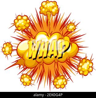 WHAP wording comic speech bubble on burst illustration Stock Vector ...