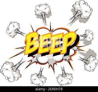 Comic speech bubble with beep text illustration Stock Vector Image ...