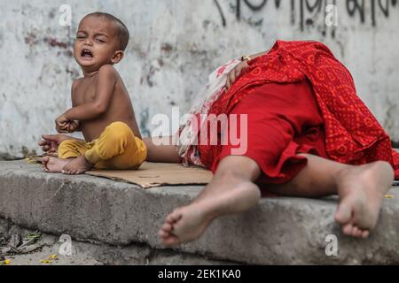 Poor Indian People Crying