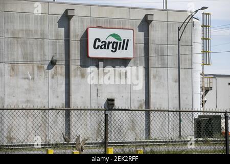 A logo sign outside of a Cargill poultry processing plant in Dayton ...