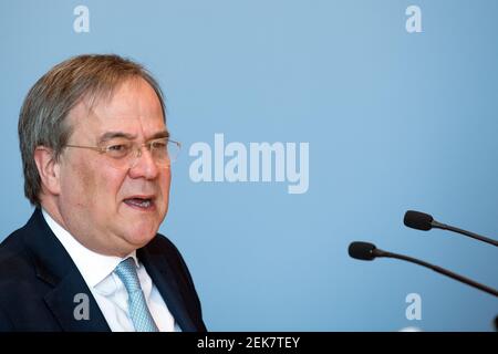 Duesseldorf, Germany. 23rd Feb, 2021. Armin Laschet (CDU), Minister ...
