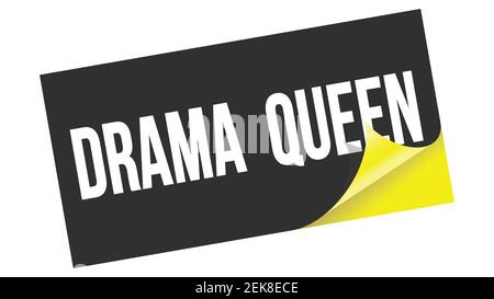 DRAMA QUEEN text written on orange grungy vintage round stamp Stock ...