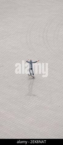 Hamburg, Germany. 23rd Feb, 2021. The construction site on the bunker ...